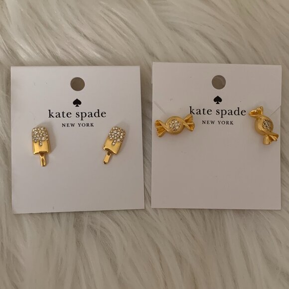 kate spade | Jewelry | Kate Spade Fast Food Sweets Stud Earrings Set 2 ...